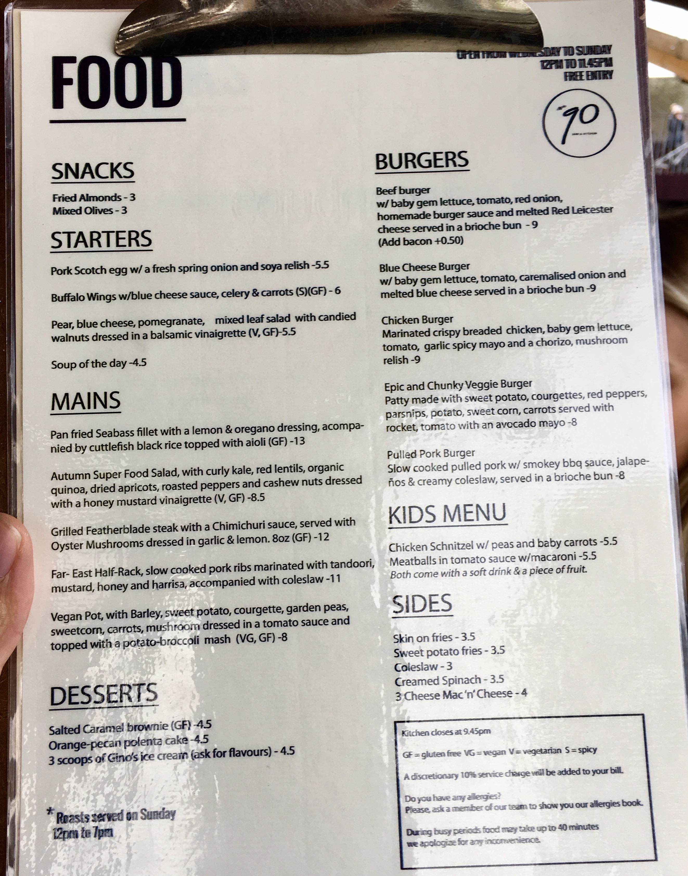 Number 90 Bar & Kitchen | Veggie Matty's London Patties